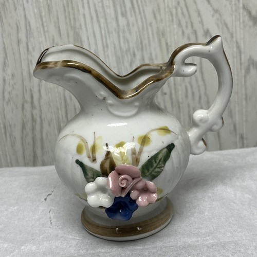 Vintage Porcelain Mini Pitcher Decorative Floral 3 1/2” | eBay