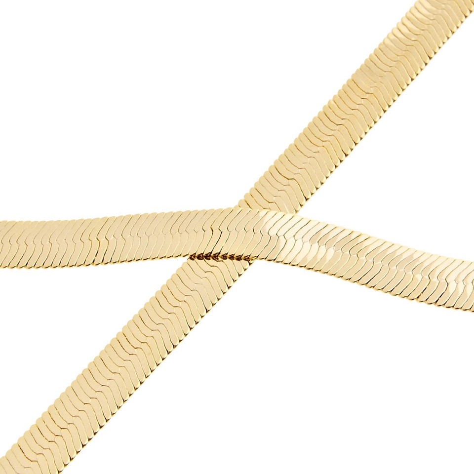 ICED Bling HERRING BONE Hip Hop Chain - 6mm gold | eBay