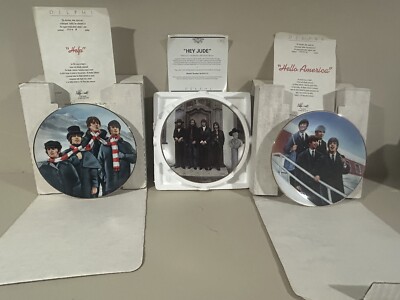 The Beatles Collectible Plates Lot of 3 Plates Made by Delphi Bradford ...
