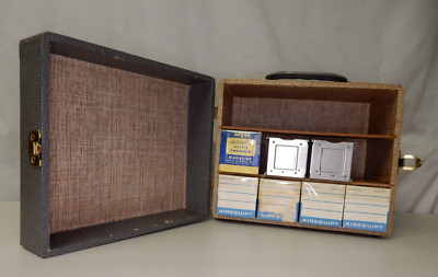 Vintage AirEquipt Argus 35MM SLIDE Storage Box w/ 7 Aluminum Slide ...