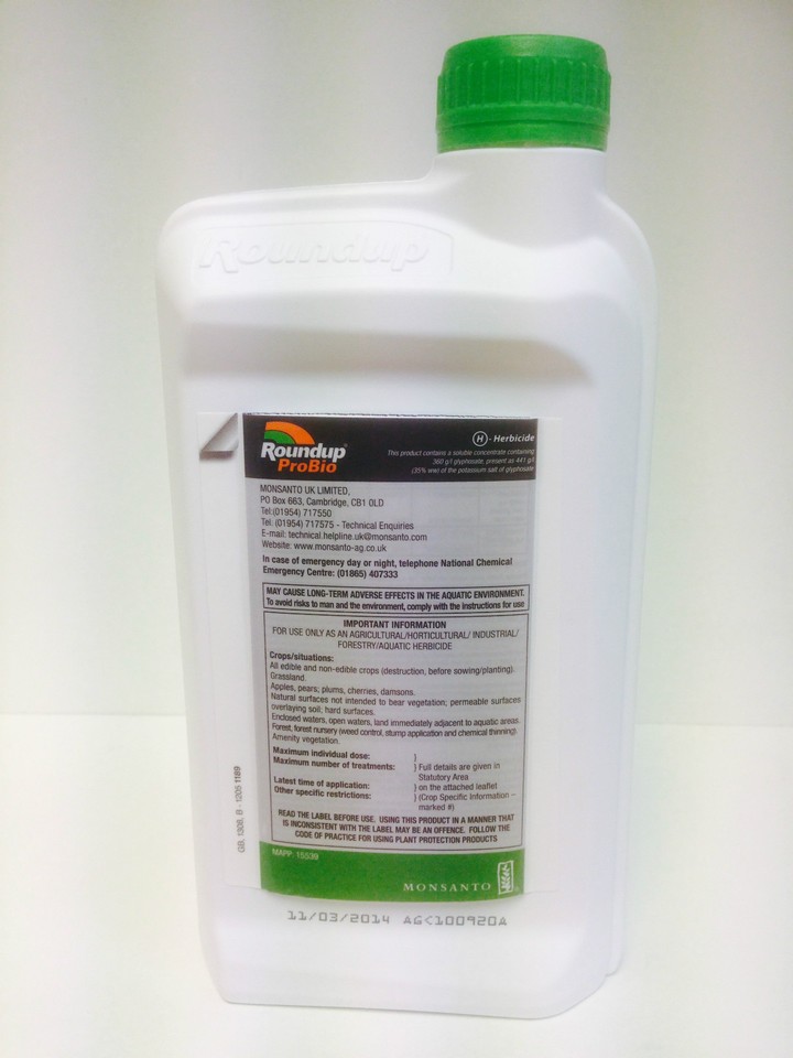 Roundup Pro Active 360 Glyphosate Professional Weedkiller 1 or 5 Ltr ...