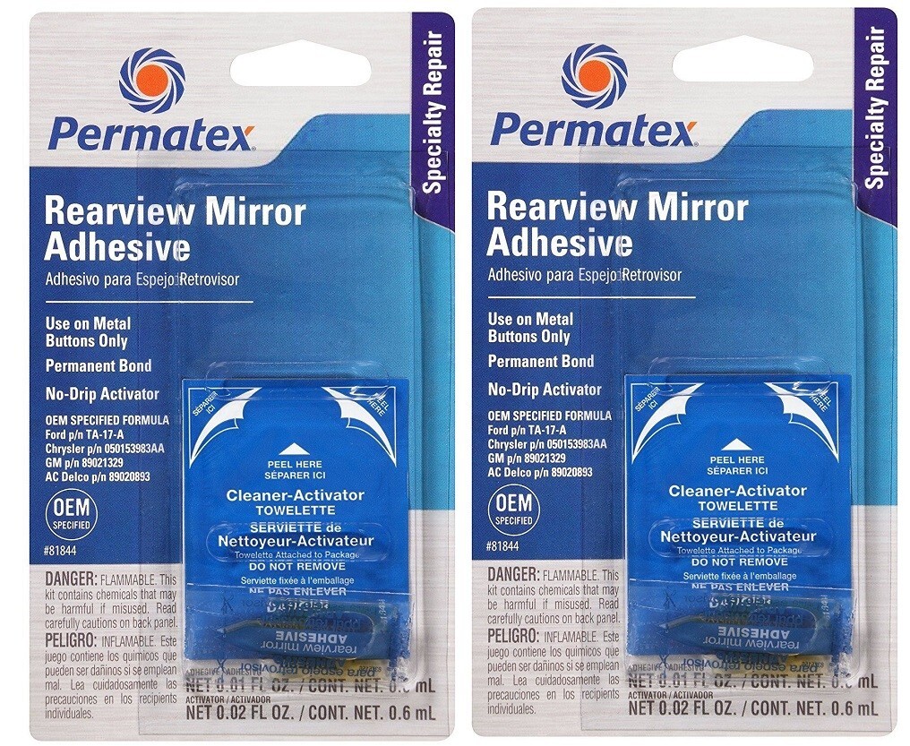 Permatex 81844 Professional Strength rear view Mirror Adhesive glue x ...