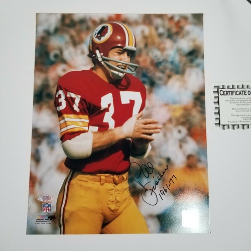 Pat Fischer Signed Auto 11x14 Photo Football Washington Redskins ...