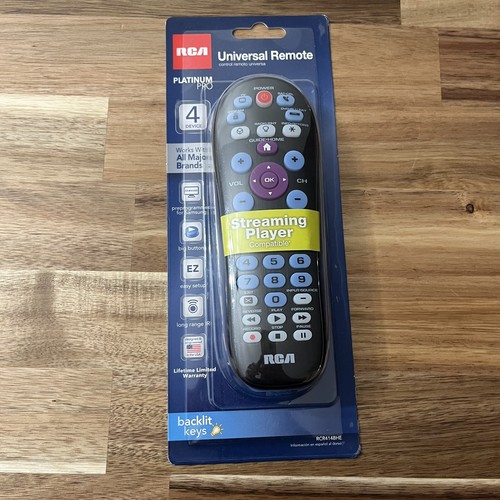 RCA Universal Remote Model RCR414BHE Platinum Pro Backlit Keys Brand ...