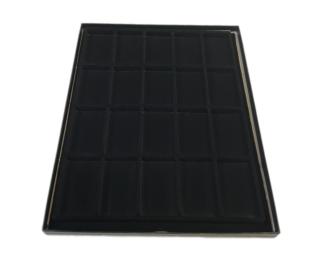 Riker Display Case 12 x 16 x 3/4" with Flocked Trays for Jewelry, Coins ...