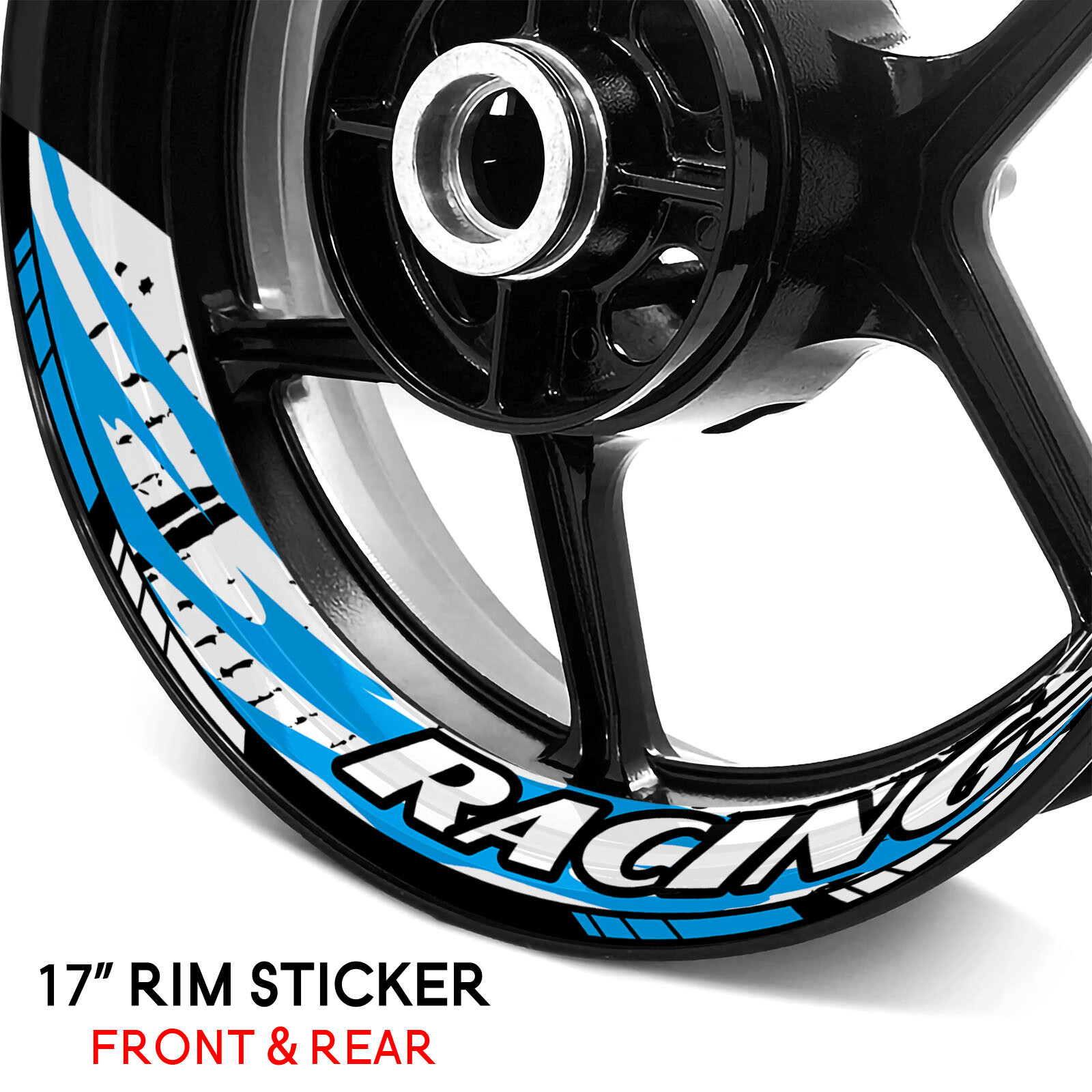 Aqua Blue ULTIMATE S29 17" Inner Rim Wheel Sticker Decal Racing For ...