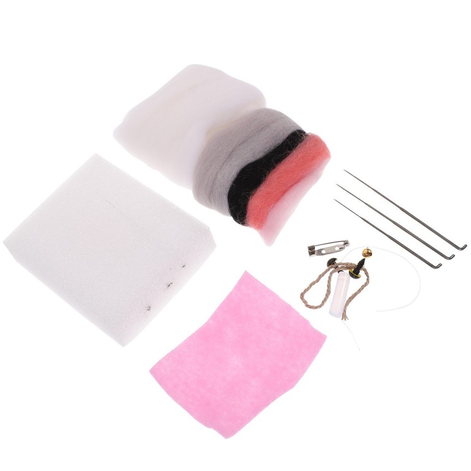 1 Set Girl Felted Animal Toy Felting Needle Set Lovely Cat Felting Kit ...