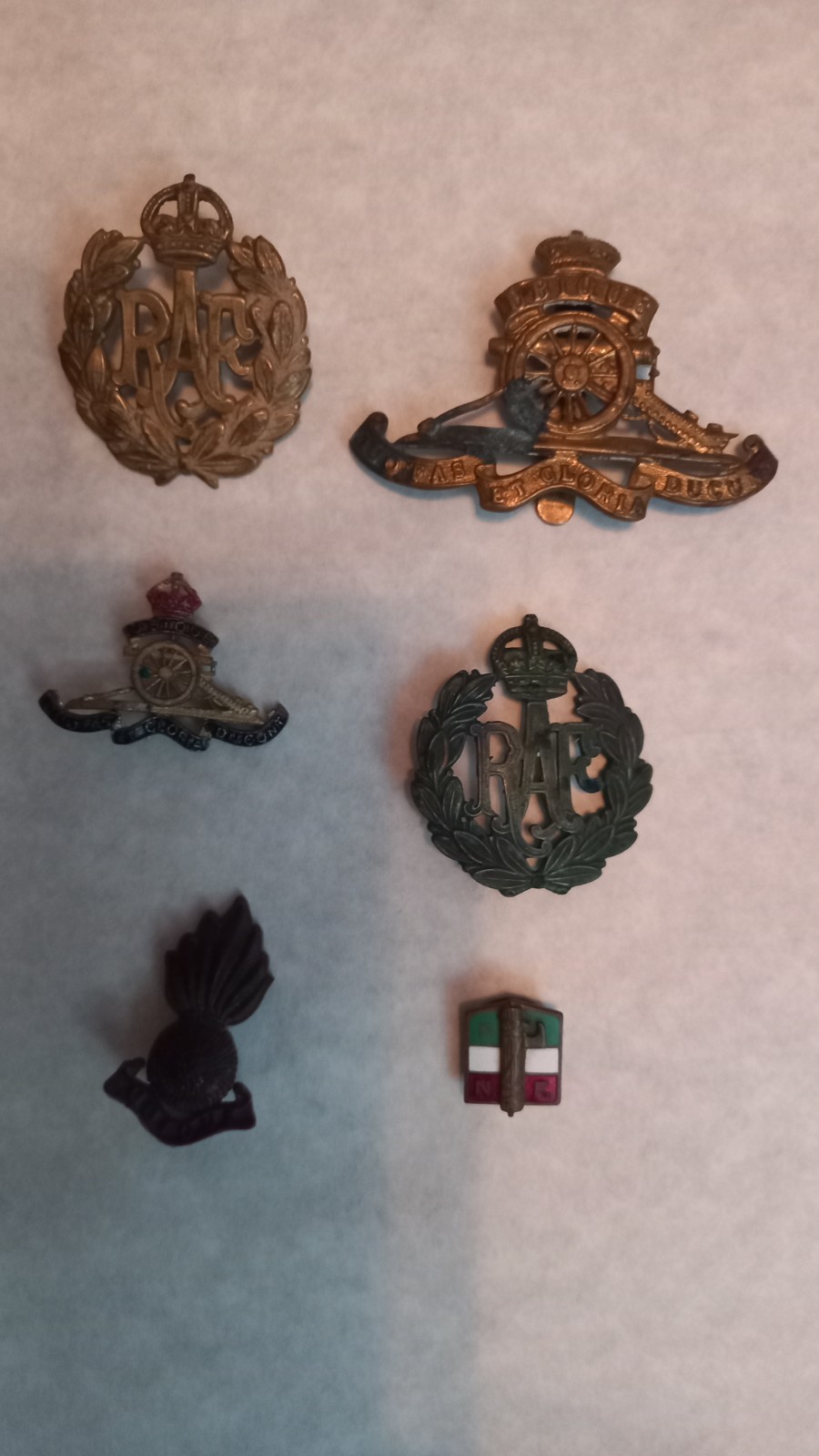 Military Badges - 2 cap badges (no pin) 2 clip on 1 pin | eBay UK