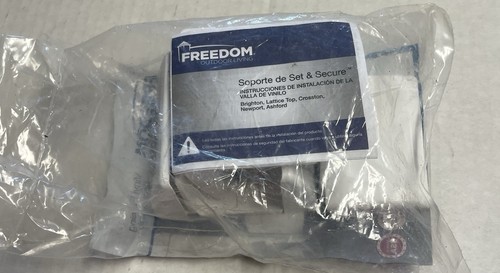 Freedom Set and Secure 2 Pack White Vinyl Fence Bracket #758815 Fencing ...