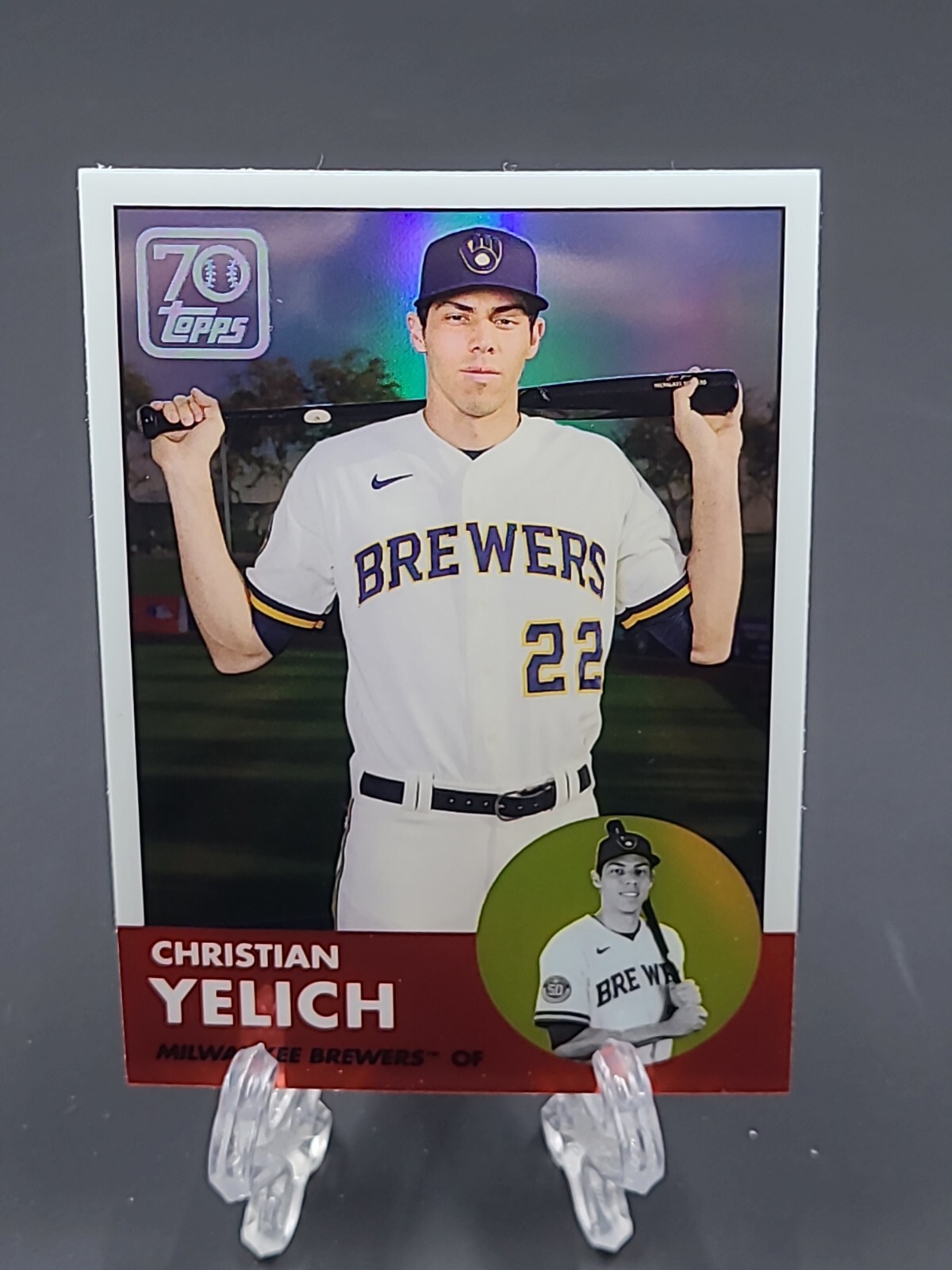 CHRISTIAN YELICH 2021 TOPPS SERIES 2 CHROME 70 YEARS BOXLOADER CARD ...