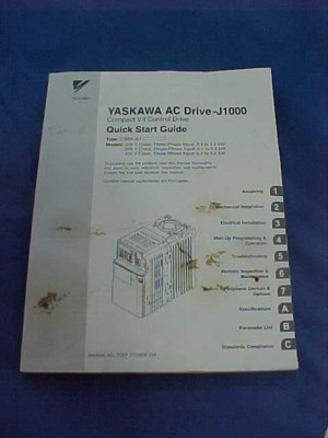 YASKAWA AC DRIVE J1000 QUICK START GUIDE SC | eBay
