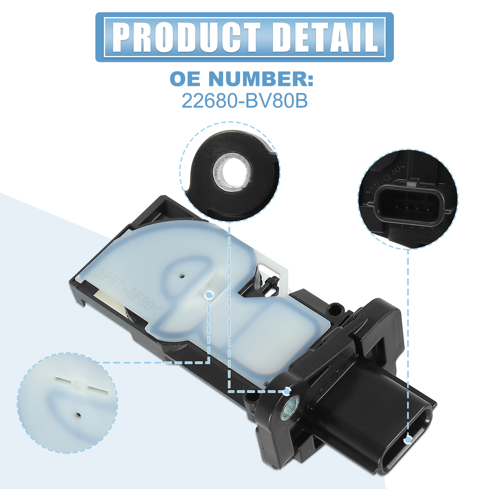 Mass Air Flow Sensor MAF Sensor fit for 18-22 Nissan Versa 1.6L 22680 ...