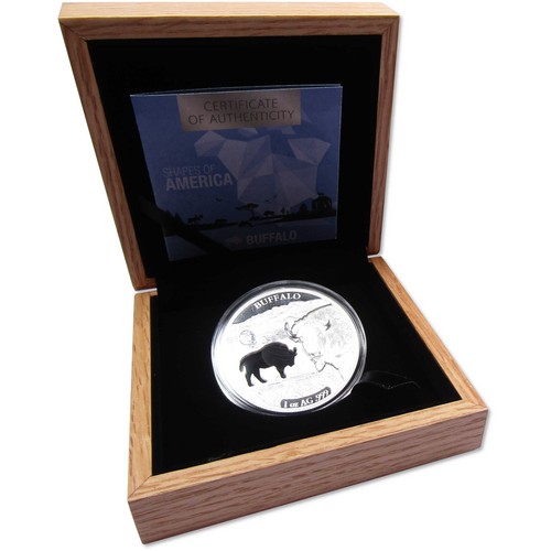 Shapes of America Buffalo 1 oz .999 Silver $5 Proof-Like Coin 2020 ...