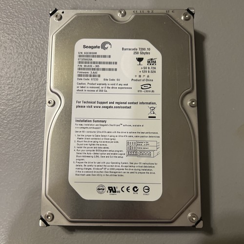 Seagate Barracuda 7200.10 RoHS 250GB 7200RPM Internal Hard Drive ...