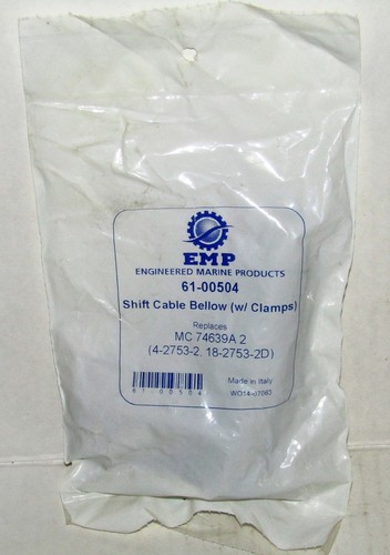 NEW EMP ENGINEERED MARINE PRODUCTS BOAT SHIFT CABLE BELLOW PART NO. 61 ...