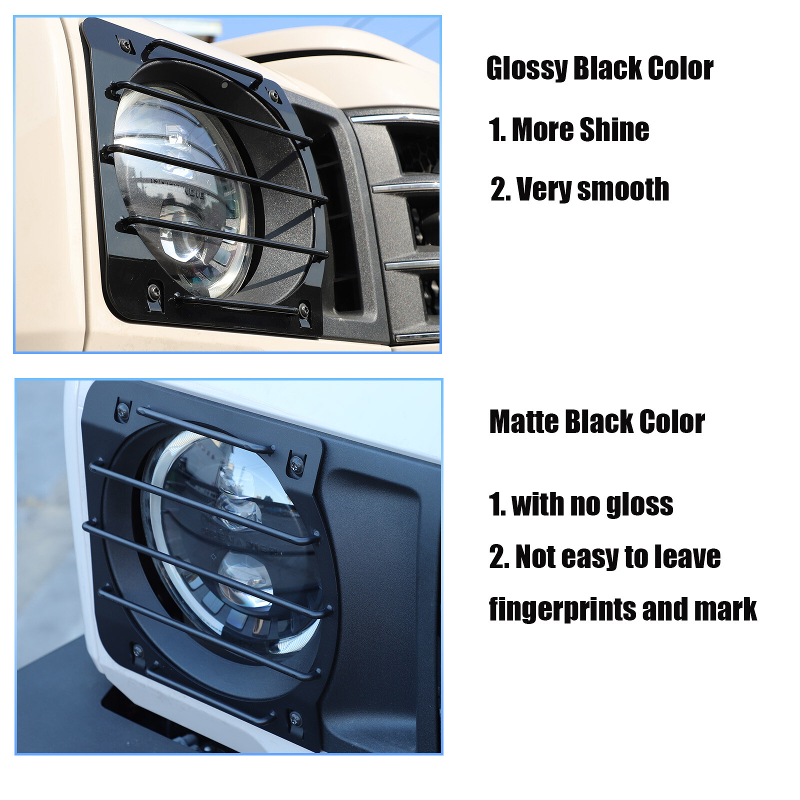 Matte Black Front & Rear Head Tail Light Surround Trim For Ineos ...