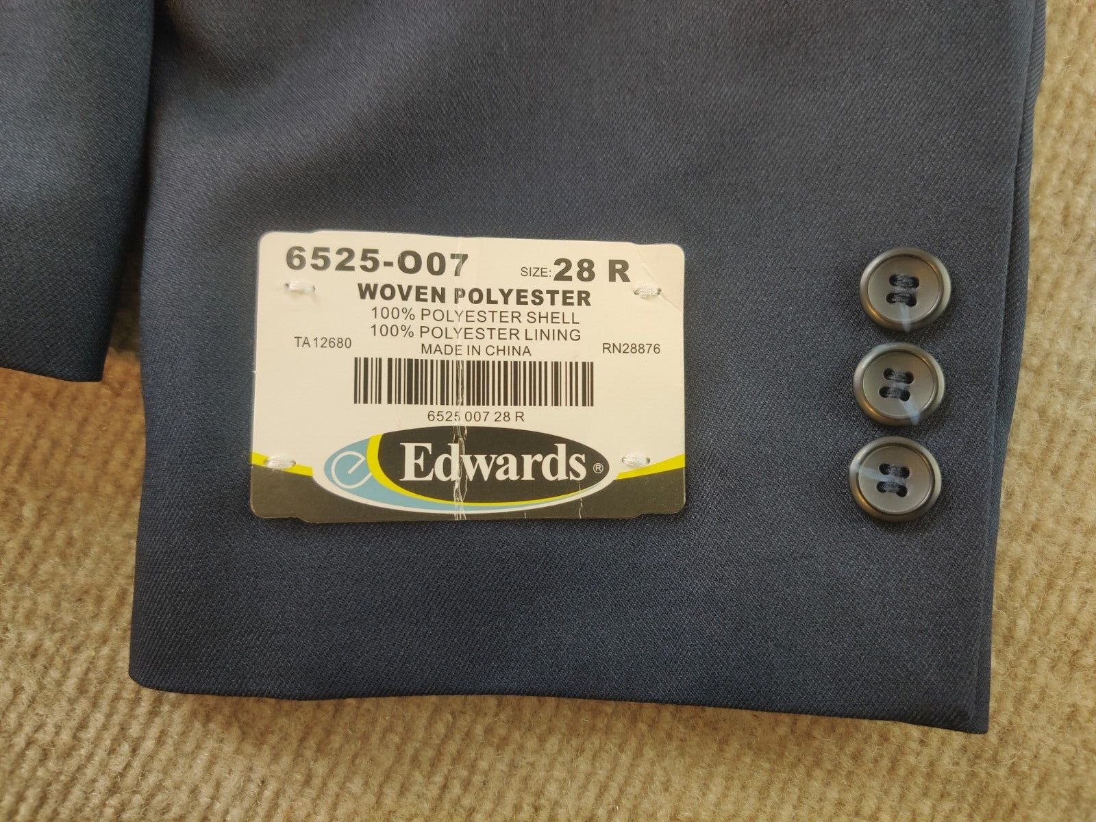 Edwards Signature Blazer Jacket Navy Blue Washable 6525-007 Womens Size ...