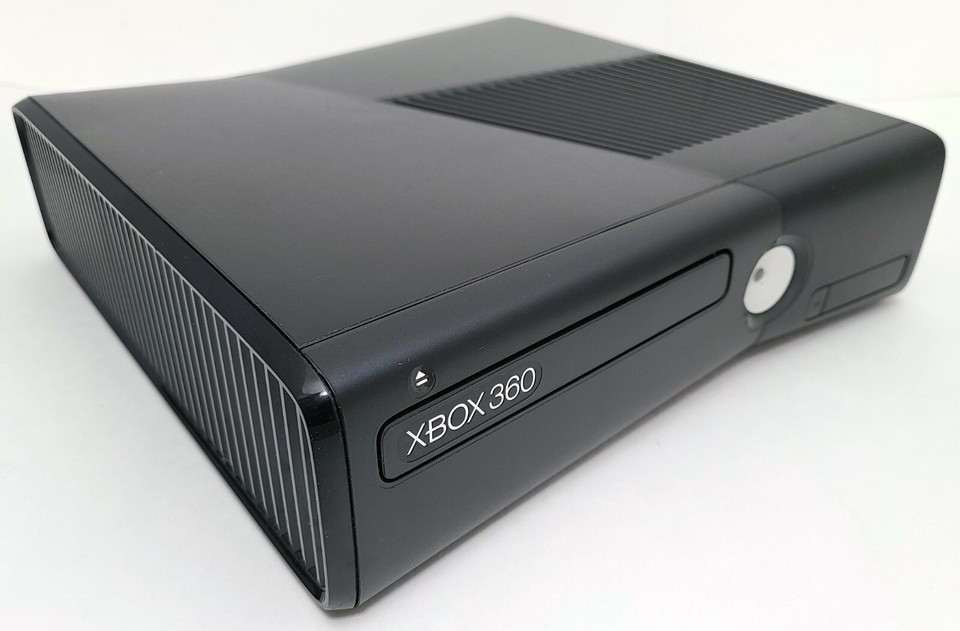 Microsoft XBOX 360 SLIM Black Video Game Console System Bundle Set Kit ...