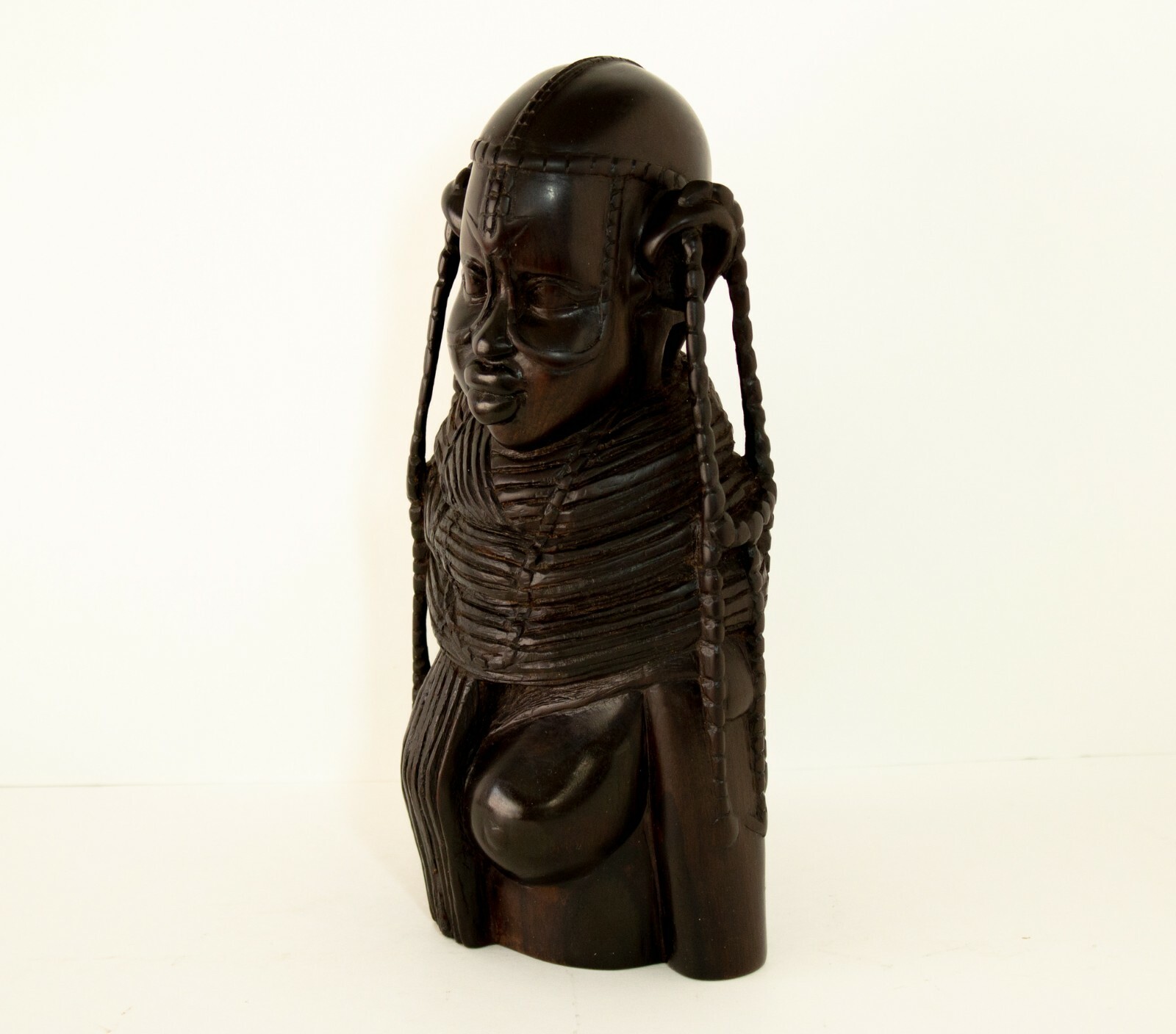 Ebony Bust Tribal Dinka Woman With Scarification And Beads | eBay