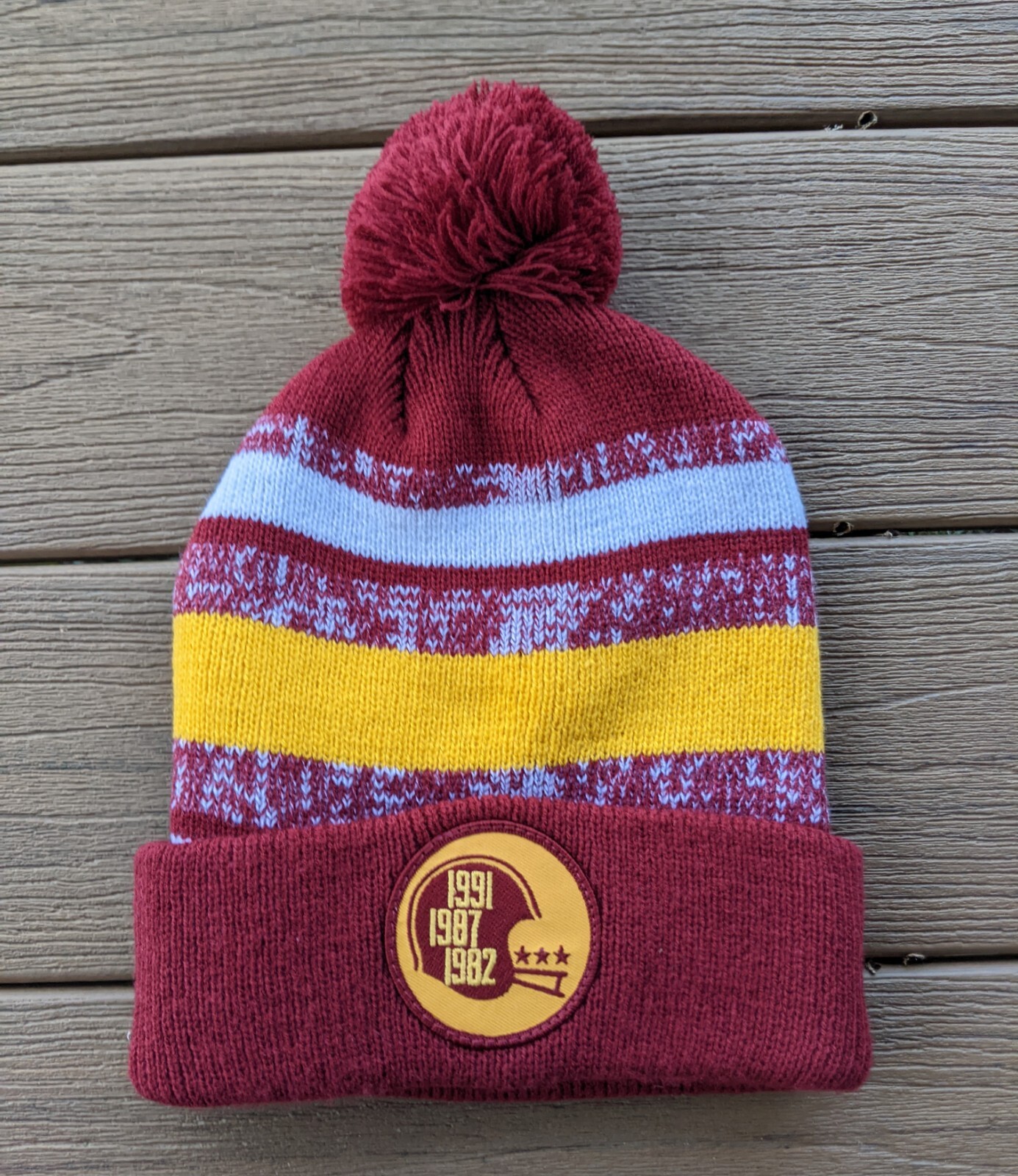 Washington DC Football Team Glory Years Beanie Pom Hat Commanders ...