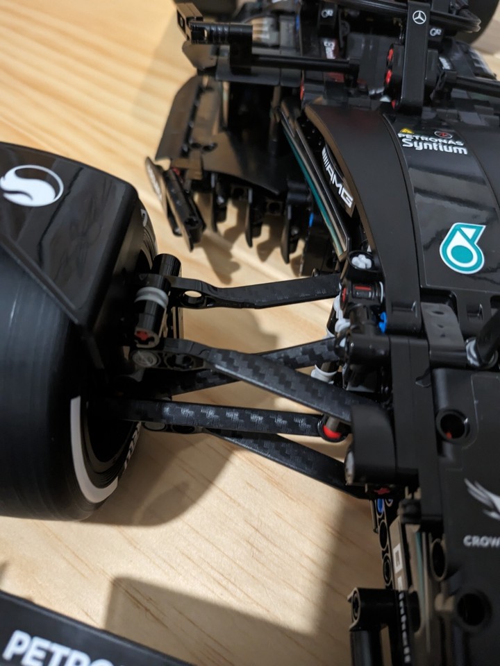 CARBON FIBRE STYLE VINYL STICKERS FOR THE LEGO TECHNIC MERCEDES F1 ...