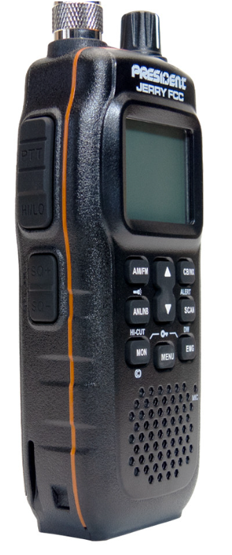 President JERRY FCC 40 Ch AM/FM Handheld CB Radio with Lithium-ion ...