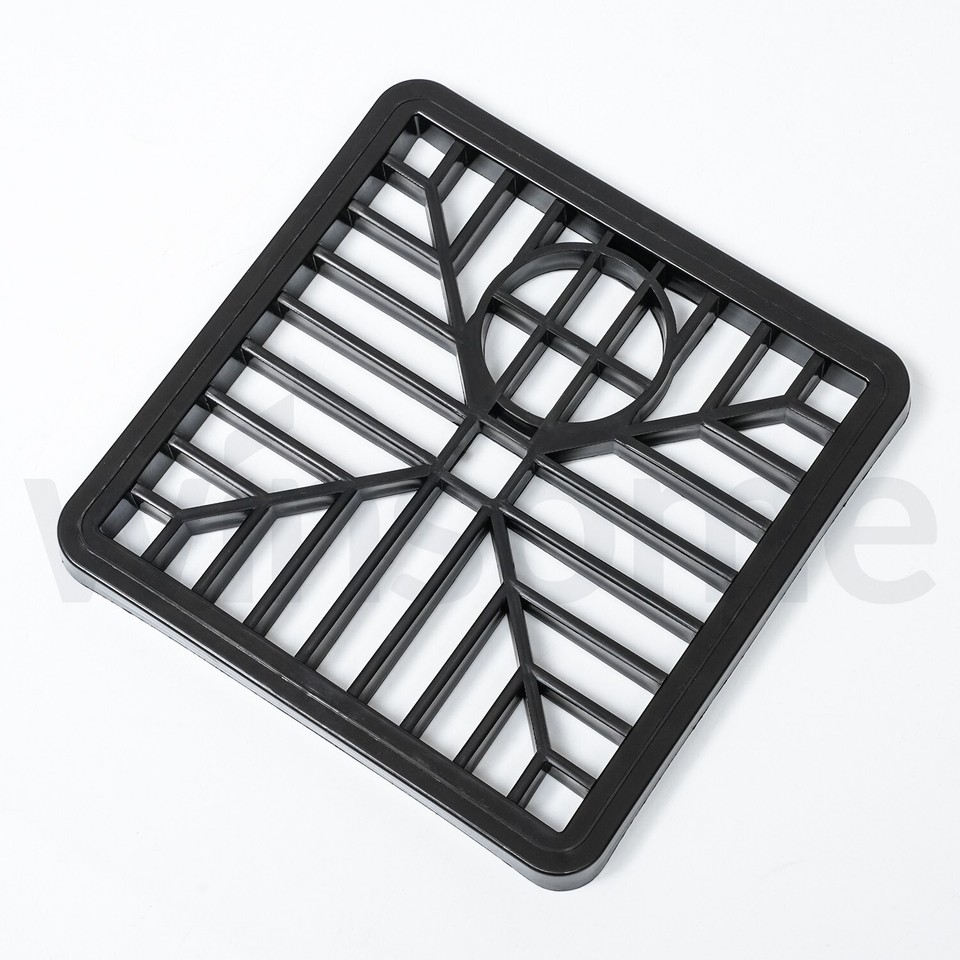 Plastic Drain Cover 6'' Square Black Outdoor Gully Grate Leaf Guard ...