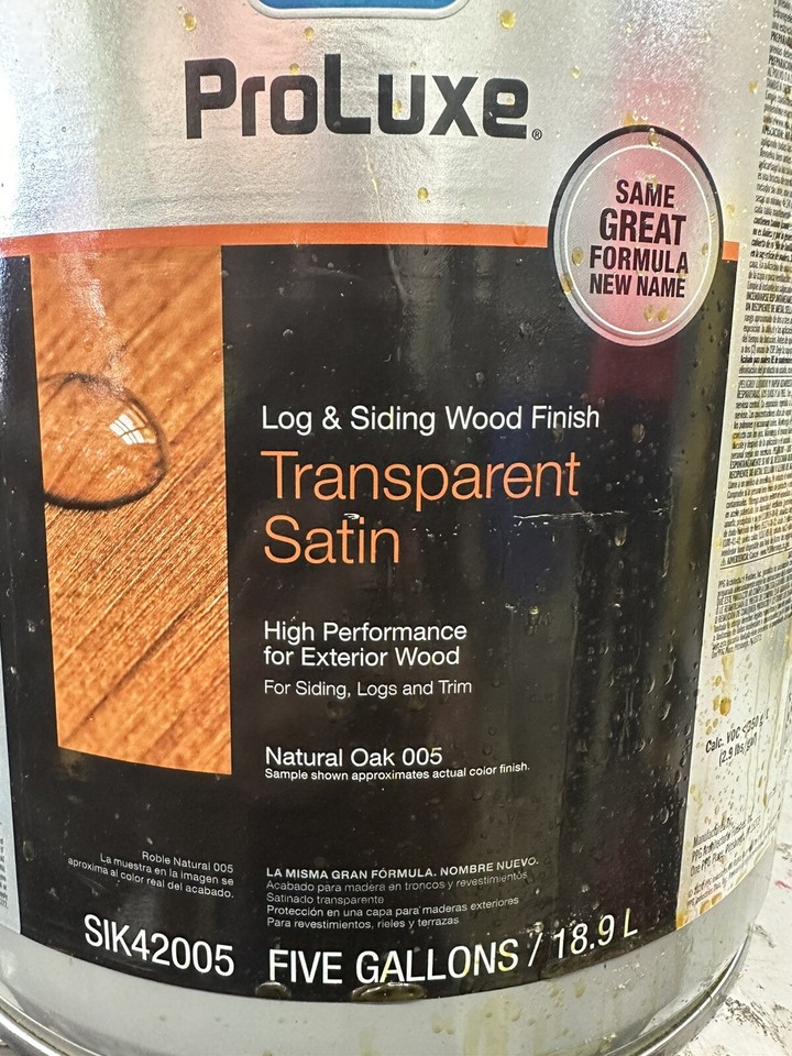 PPG Proluxe Log and Siding Wood Finish Transparent Satin Natural Oak ...