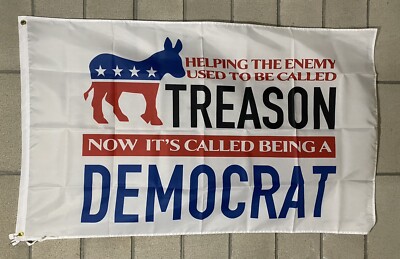 Donald Trump Flag FREE USA SHIP Democrats Commit Treason MAGA Vance ...