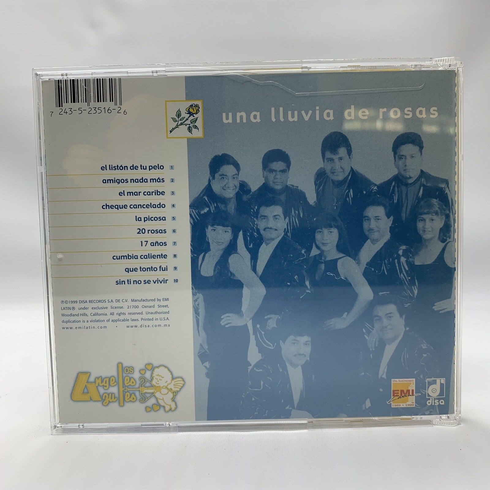 Los Angeles Azules CD Una Lluvia de Rosas 1999 Disa Records Cumbias ...