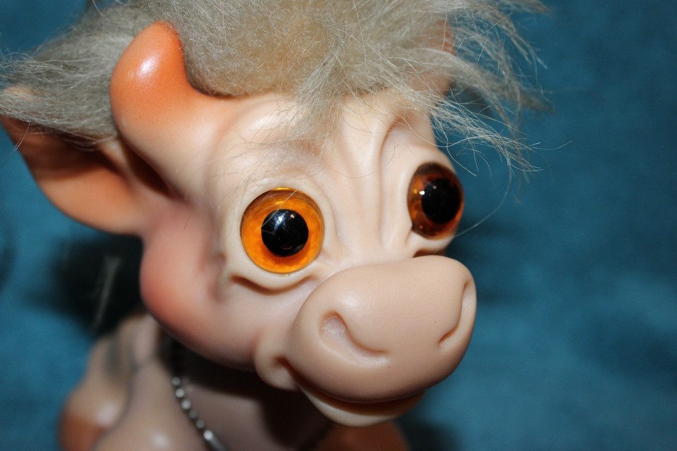 1960’s Dam Troll Doll Cow with Horns and Udders 7”x 7” w/Bell | eBay
