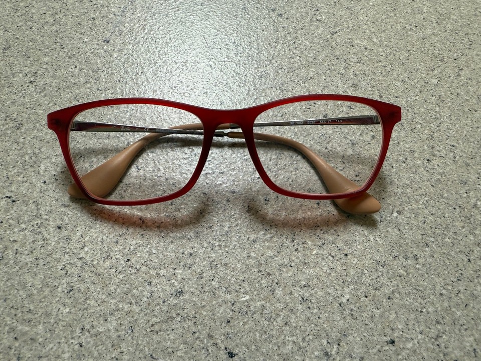 Ray Ban Eyeglasses, Frames Only, RB 7053 5525, 54-17-140, Red | eBay