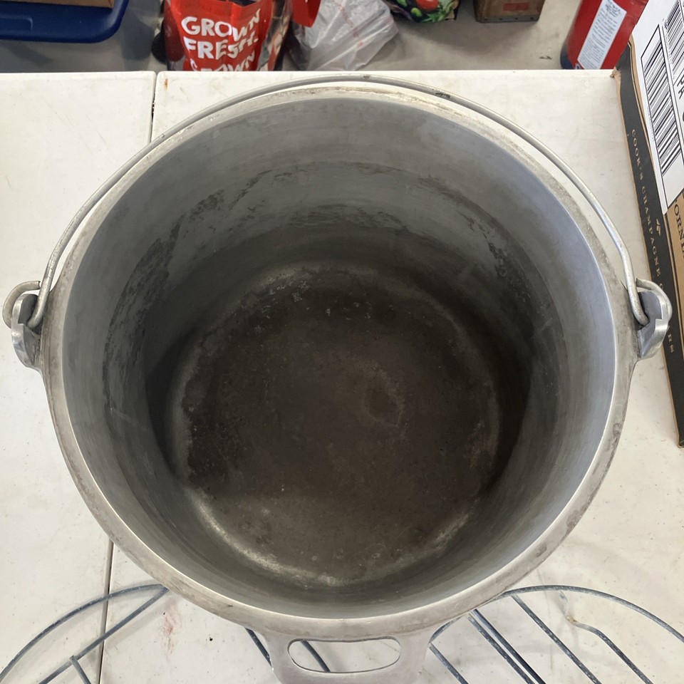 Large Guardian Service Ware Aluminum Canner Stock Pot Glass Lid Handle ...