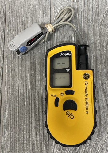 GE Datex Ohmeda TuffSat SpO2 Handheld Oximeter With Sensor Yellow ...