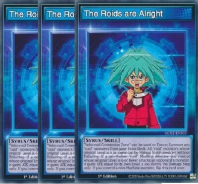Yugioh - The Roid are Alright x 3 - 1st Edition NM - Free Holographic ...