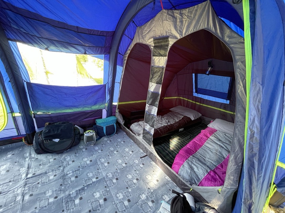 Berghaus Air 6 Inflatable 6 Man Tent With Foot Print And Carpet | eBay UK