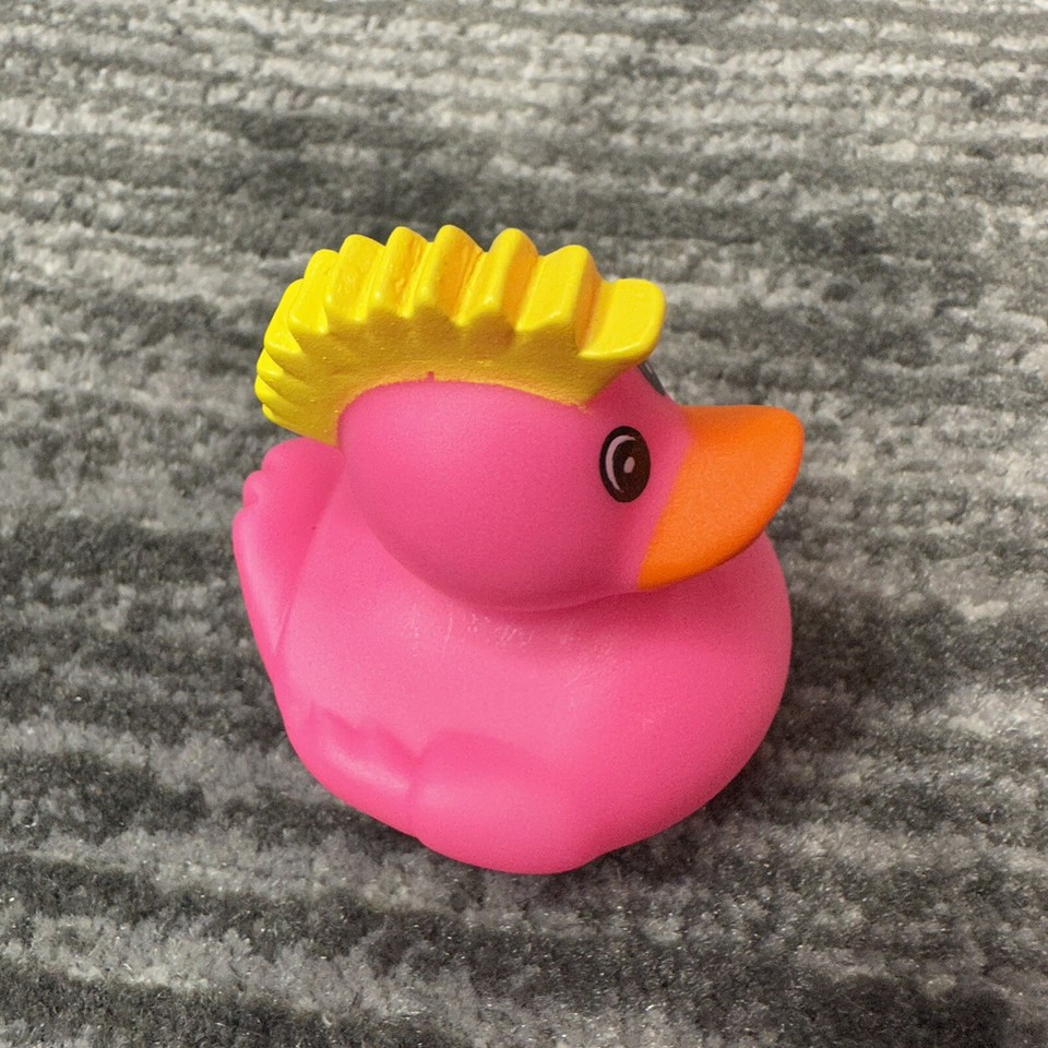 Rubber Duck Pink w/ Mohawk Decor Car Home Office Punk Ornament NO ...