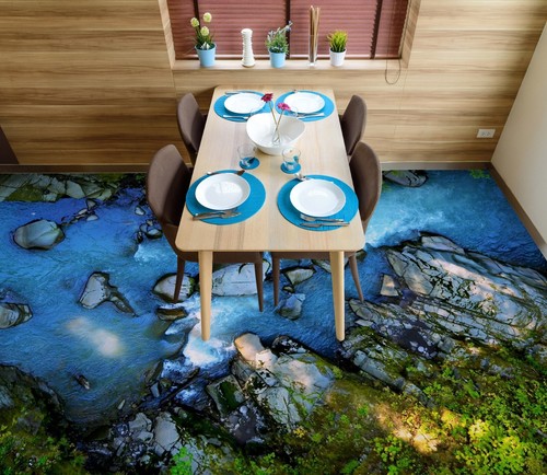 3D Field Stream Gravel G525 Floor WallPaper Murals Wall Print Decal AJ ...