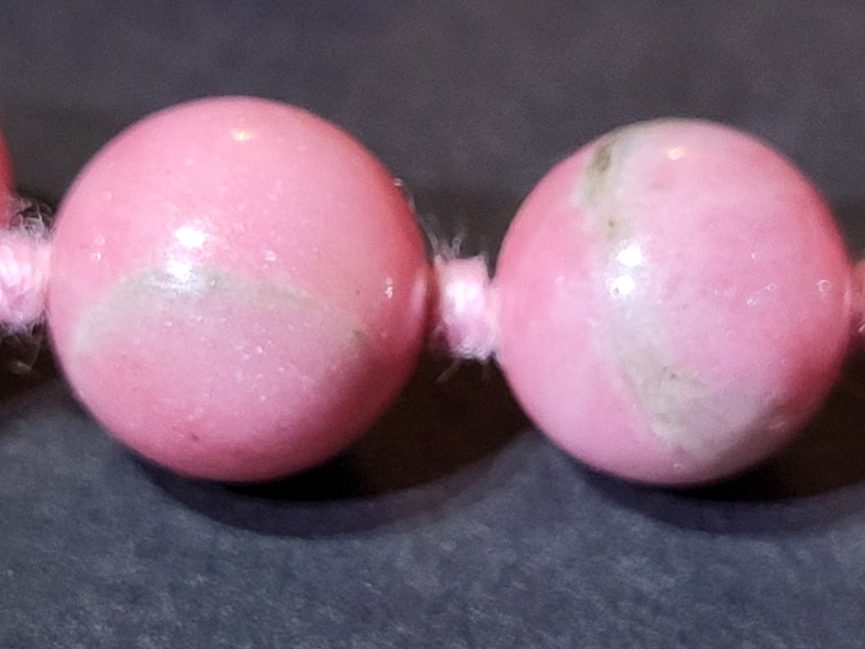 Beautiful Rhodochrosite Pink Natural Gemstone Hand Tied Necklace ...