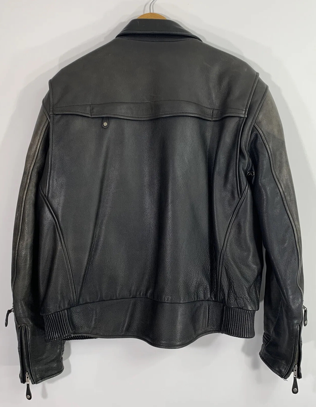 Xpert Motorcycle Heavy Leather Jacket Mens XL Black D… - Gem