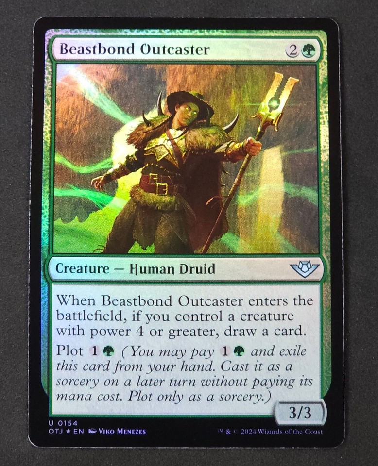 FOIL - MTG Beastbond Outcaster 154 - Outlaws of Thunder Junction 🌳 ...