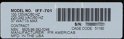 Aeroflex/IFR IFF-701 IFF Transponder Test Set | eBay