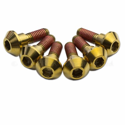 6x Yamaha YZF-R6 R6 98-02 Gold Titanium Rear Disc Rotor Bolts ...