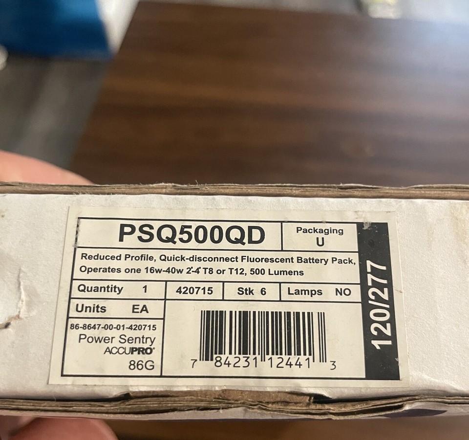 Power Sentry PSQ500QD Fluorescent Battery Pack | eBay
