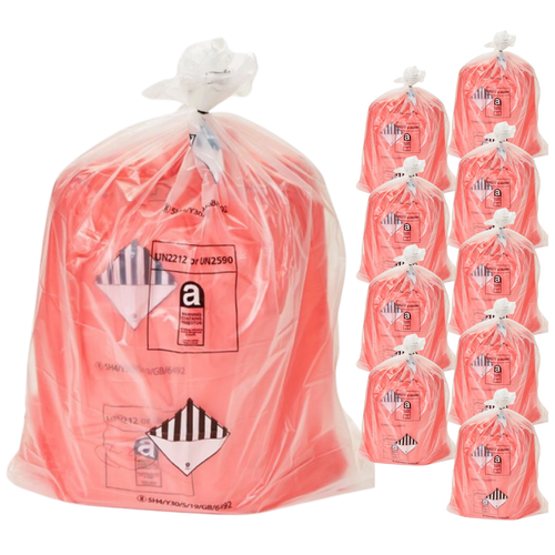 Asbestos Waste Sacks, Removal Rubbish Bags, Double Bagged, Fully UN ...