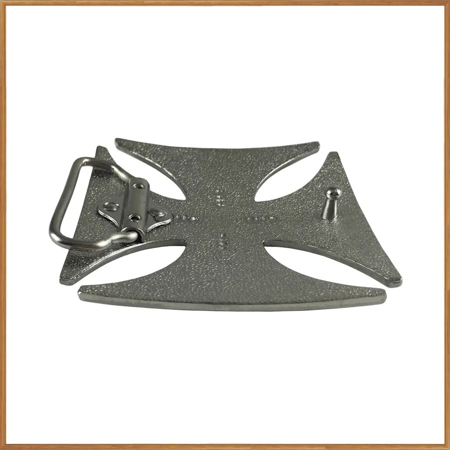 IRON CROSS BELT BUCKLE maltese cross chopper motorcycle outlaw biker ...