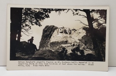 Mt Rushmore Memorial Gutzon Borglum, Rise Studio #616 RPPC Postcard C8 ...