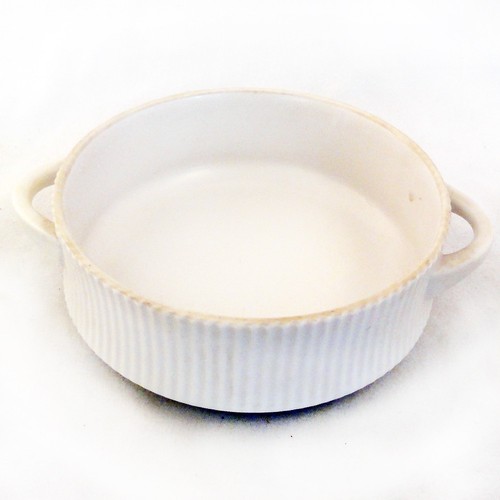 THOMAS FLAMMFEST WHITE Open Casserole 4.25" tall NEW NEVER USED made in ...