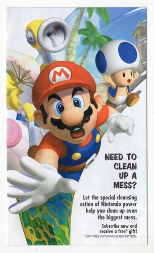 Clean Up A Mess Super Mario Sunshine Gamecube Nintendo Power Insert | eBay