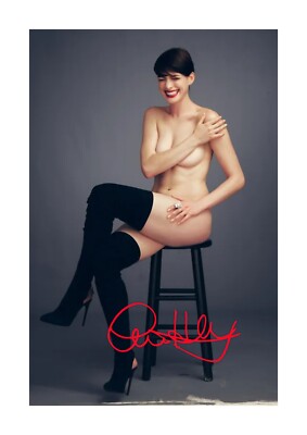 Anne Hathaway Naked A4 Signed Mounted Photograph Picture Poster Choice